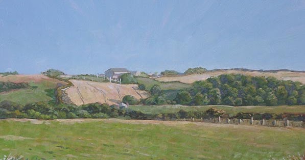 Martin Davey Illustration and Fine Art: Devon Field And Drystone Wall ...