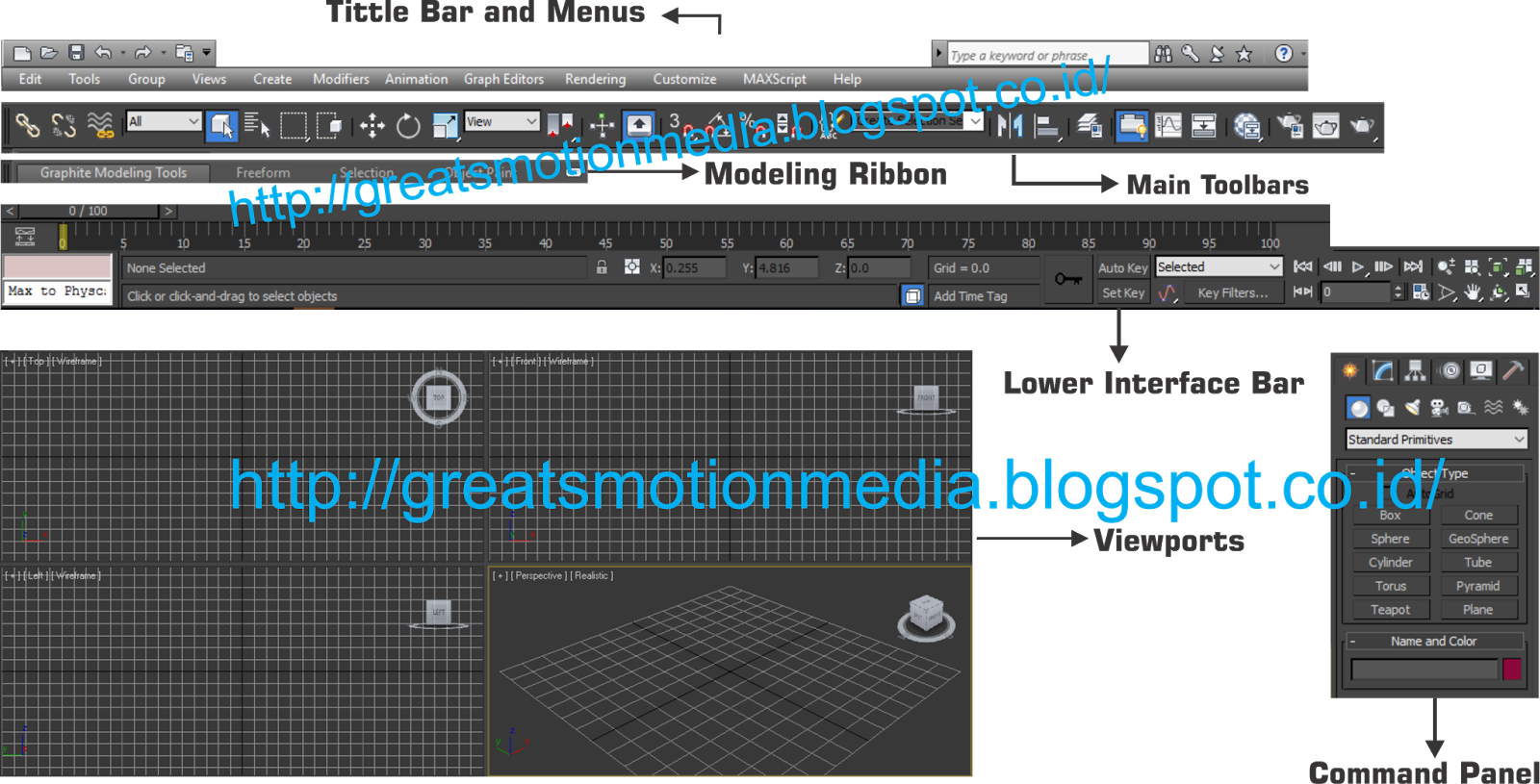 BAT 3ds Max Tutorial : Mengenal Interface Autodesk 3ds Max - Best ...