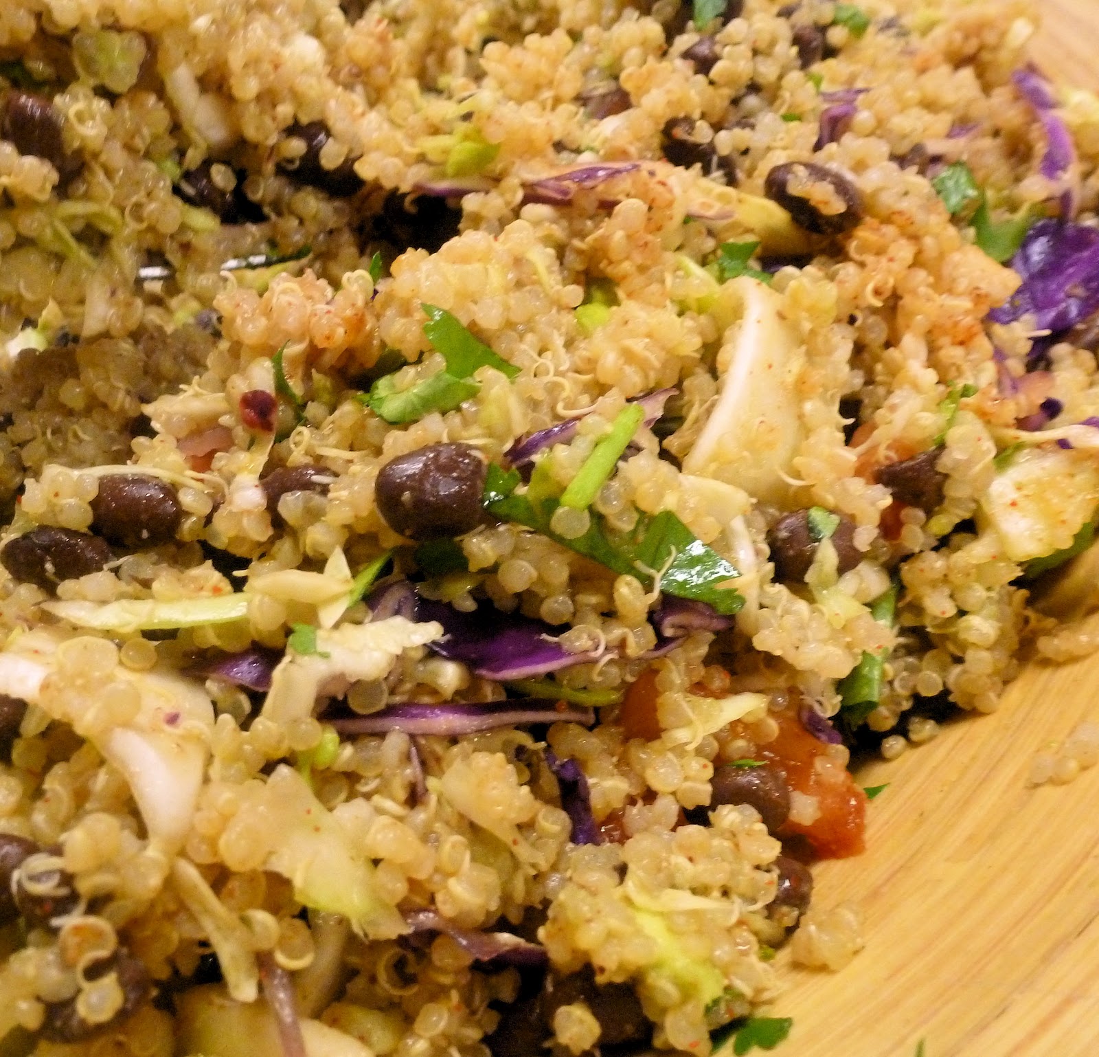Quinoa with Black Beans & Spicy Cilantro vinaigrette