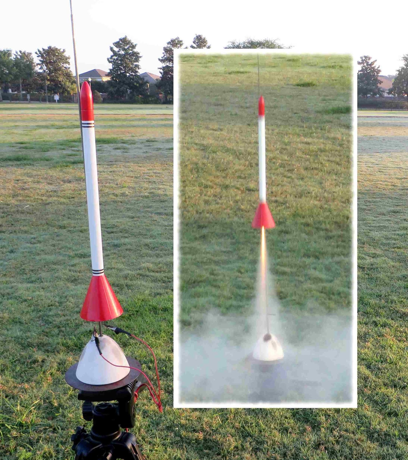 Model Rocket Building: Launch, Schoolyard, April 24, 2016