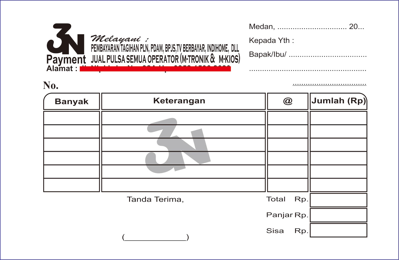 PERCETAKAN POSNIROHA: Terima Cetak Faktur Bon || Kwitansi || Amplop ...