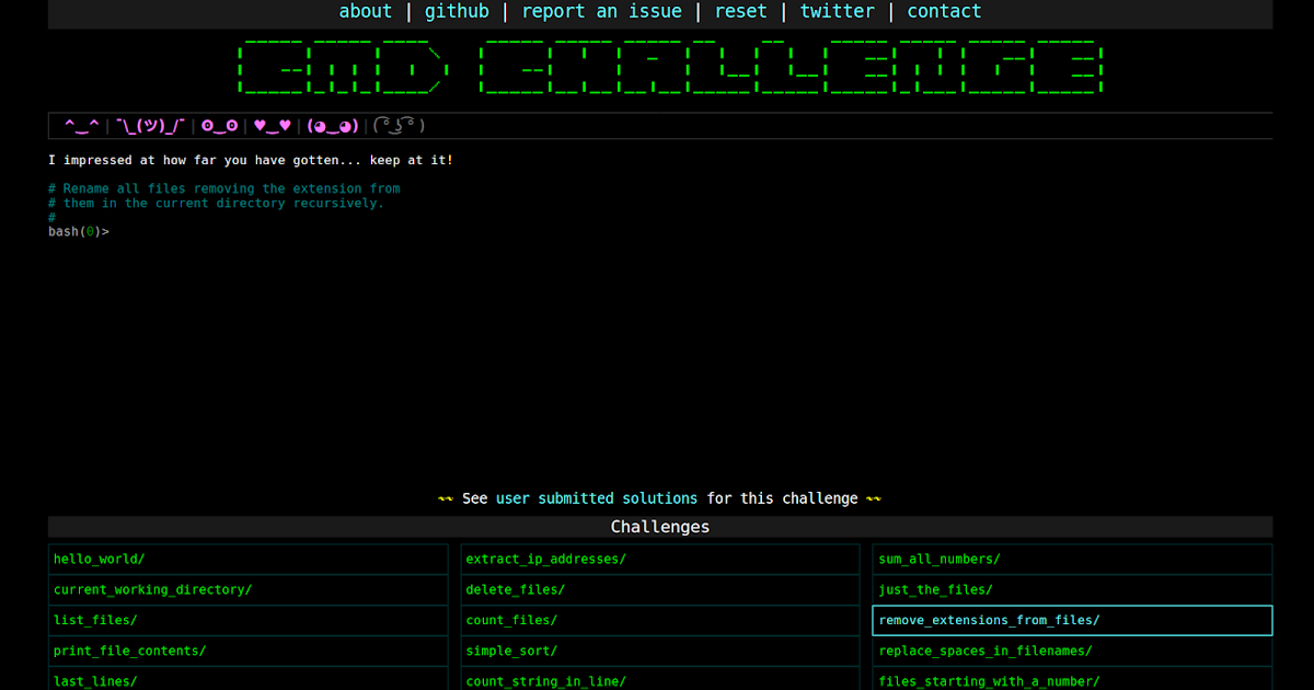 Commandline challenge