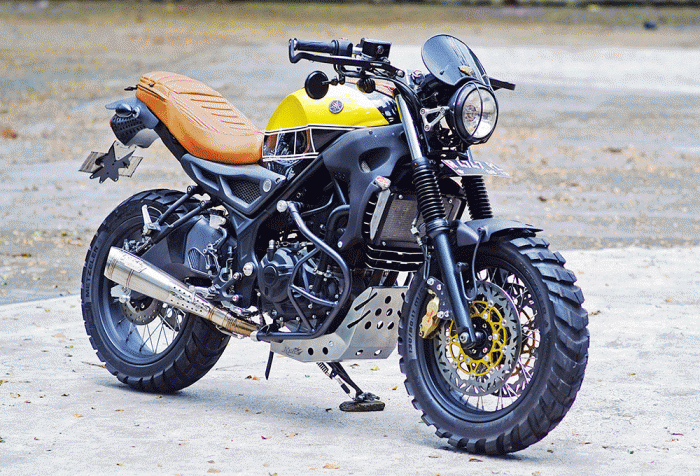 Foto Modifikasi Custom Yamaha YZF-R25 Garang