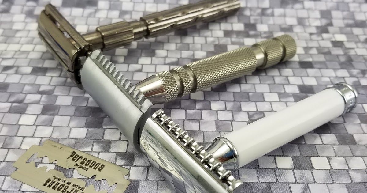 Personna Lab Blue Blades and Three Razors - TheShavingEdge.com