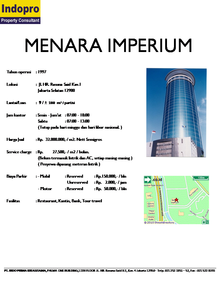 OFFICE DIJUAL: Menara Imperium - Rasuna Said Jakarta