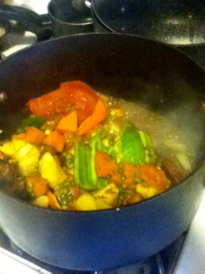 .: Split pea,beef and butternut pottage