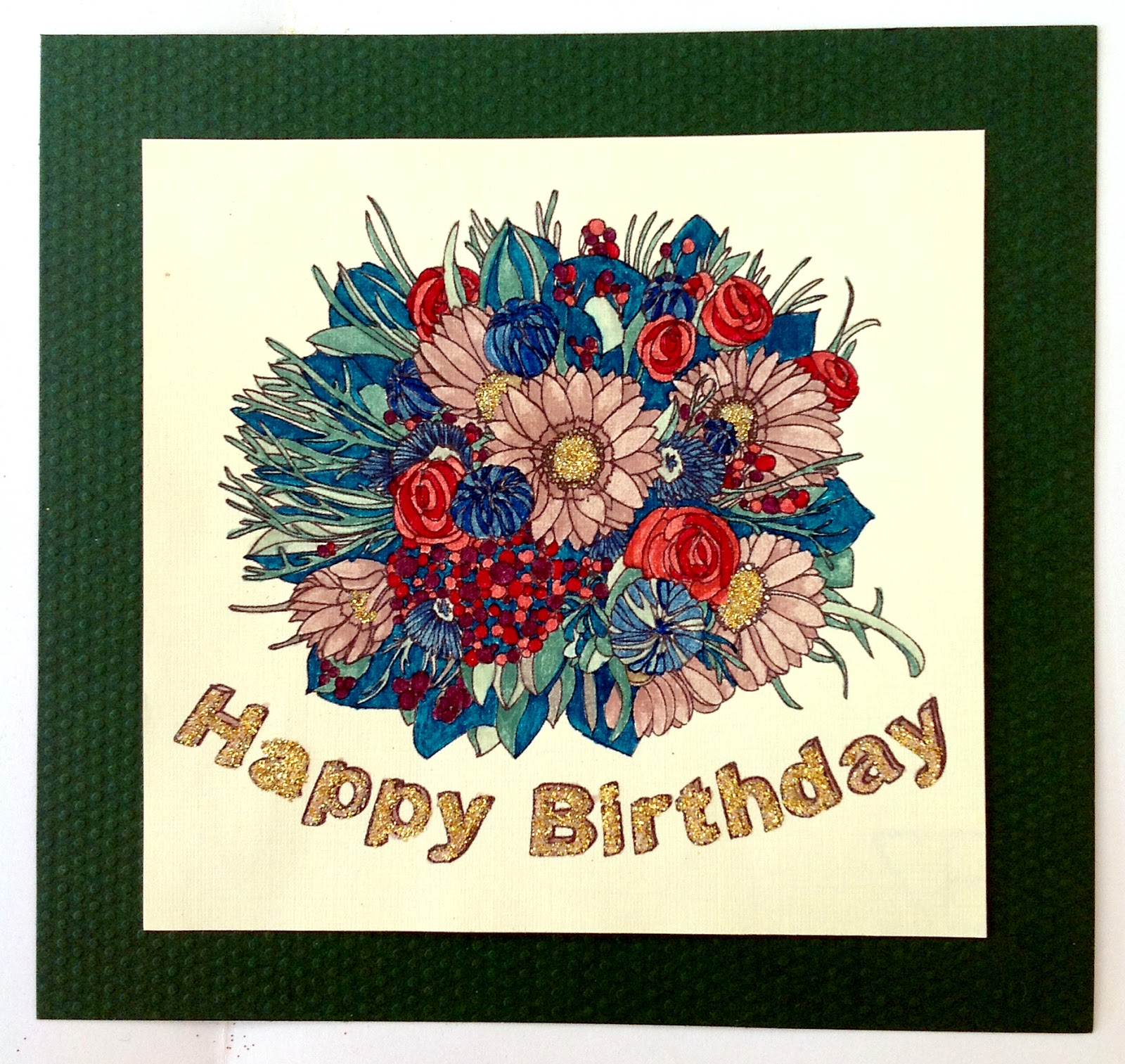 www.artsanddesigns.com blog: Birthday Card made with Digital Stamp