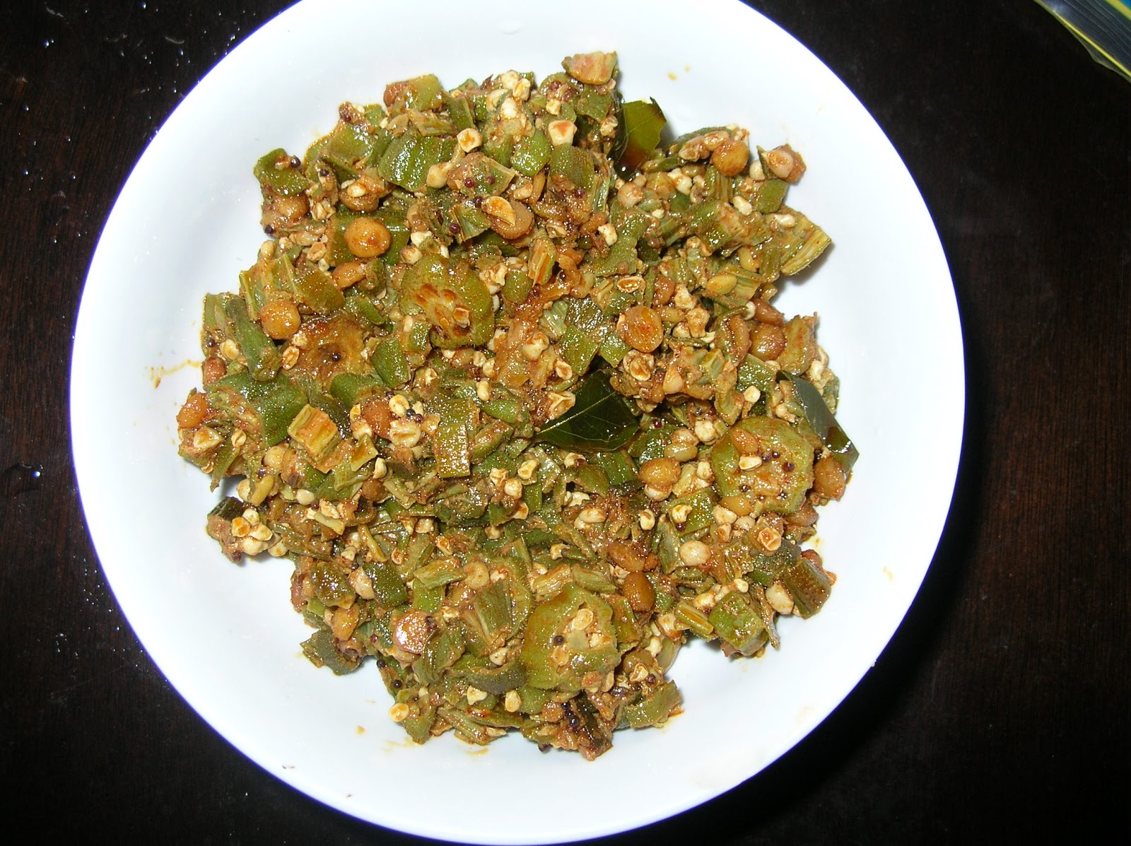 Mallika's Kitchen: Mango Dhal with Okra fry