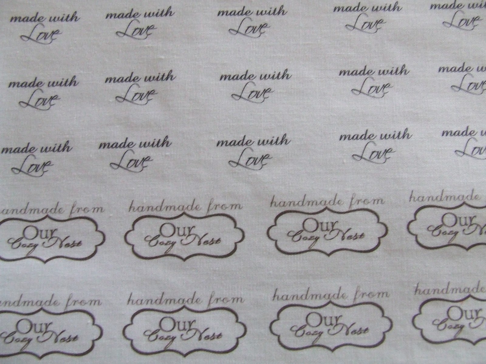 Our Cozy Nest: Tutorial - Making your own Fabric Labels