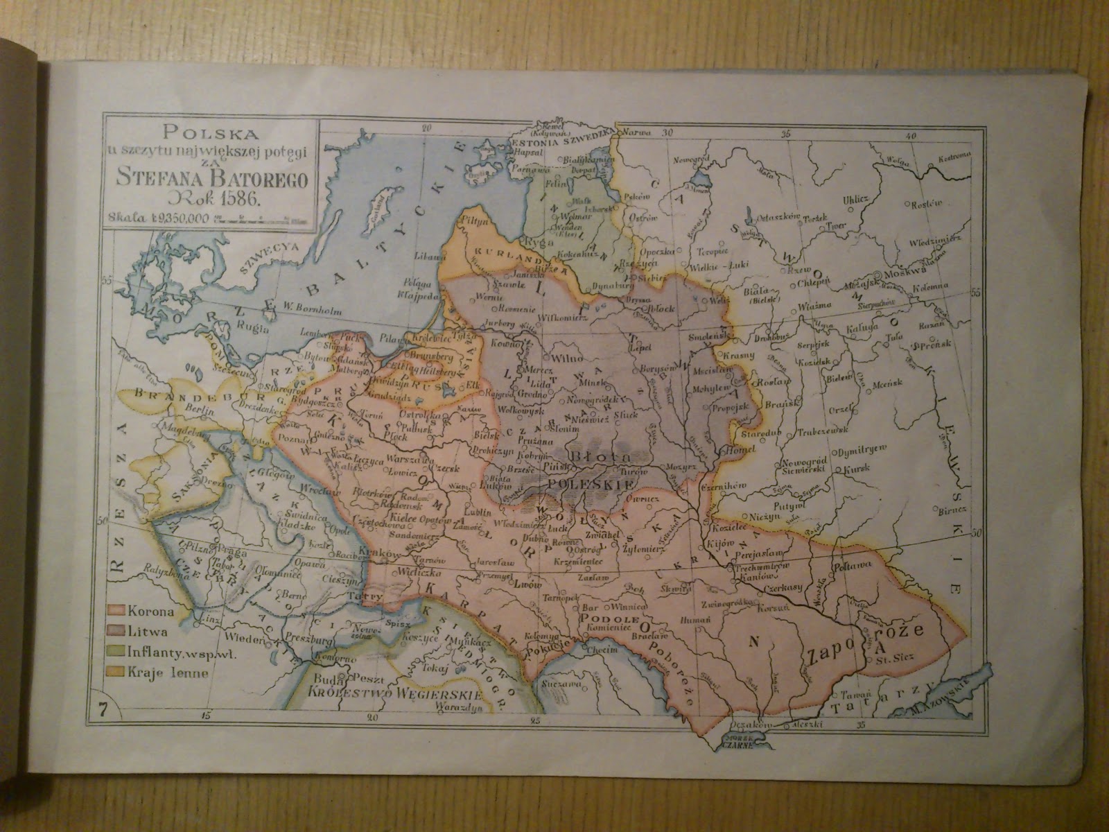 Dawne mapy: Atlas Historyczny Polski (1916)