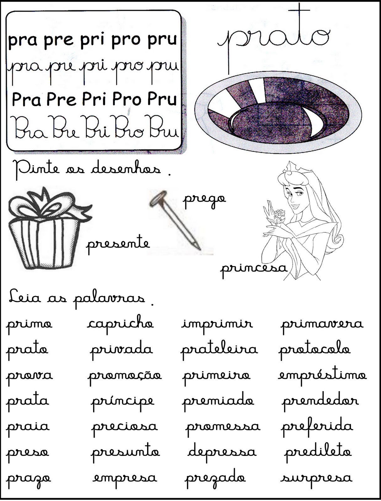 Palavras Com Silabas Complexas Para Imprimir - LIBRAIN