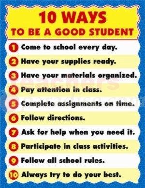 Harmony Tigers Den: 10 Ways to be a Good Student