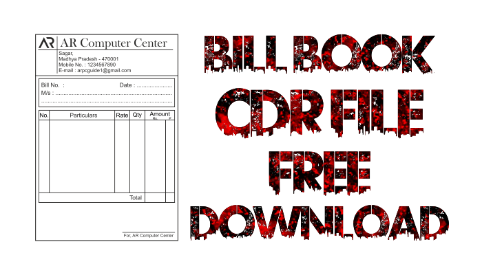 Bill Book Design CDR File Free Download