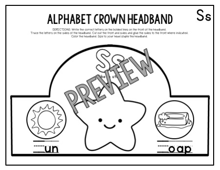 Emily Jane Creates: CROWN HEADBANDS-Alphabet, Blends, Digraphs, Magic e ...
