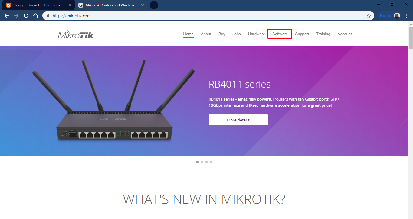 Cara mendownload Winbox Dari Web Mikrotik - Dunia IT