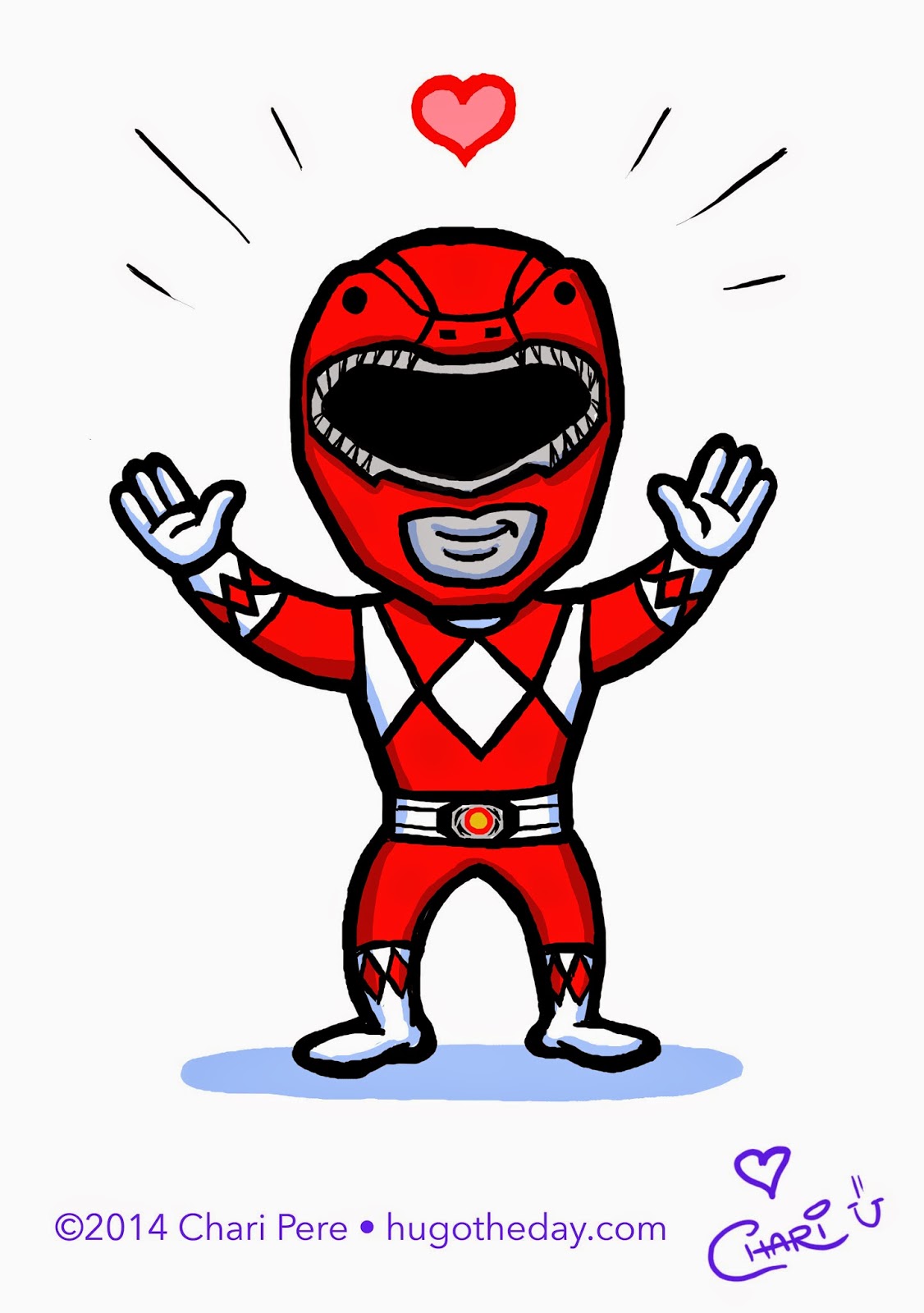 Hug O' The Day: Red Ranger Hug!