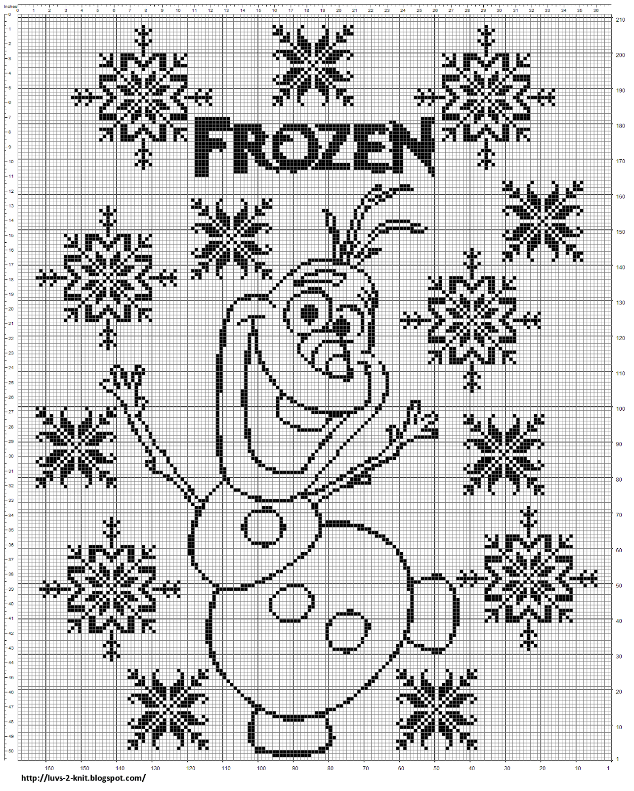Cro Knit Inspired Creations By Luvs2knit: New Olaf Chart