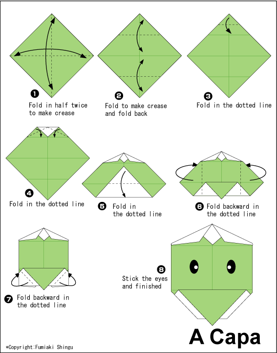 Capa(face) - Easy Origami instructions For Kids