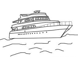 Yate para colorear ~ 4 Dibujo