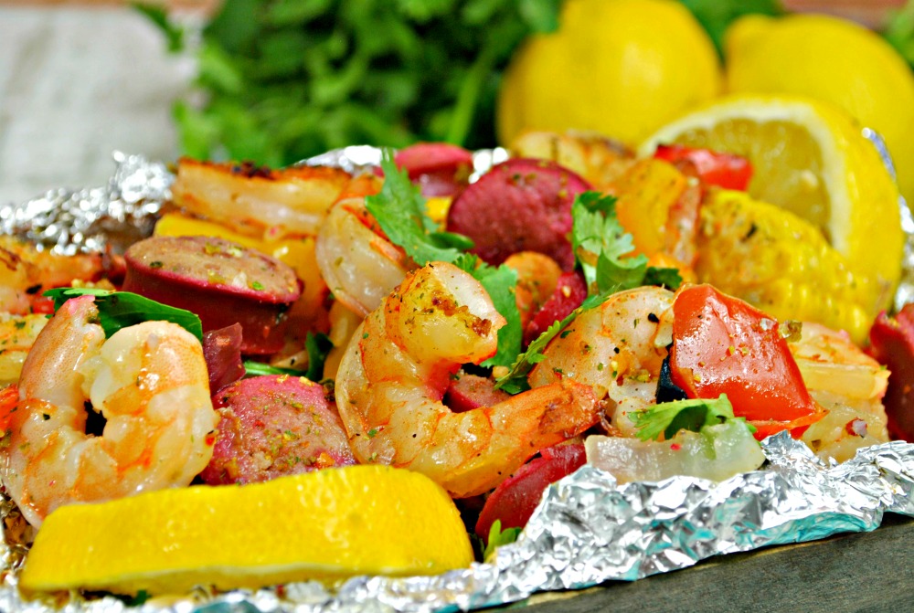 Shrimp Hobo Foil Dinner Recipe