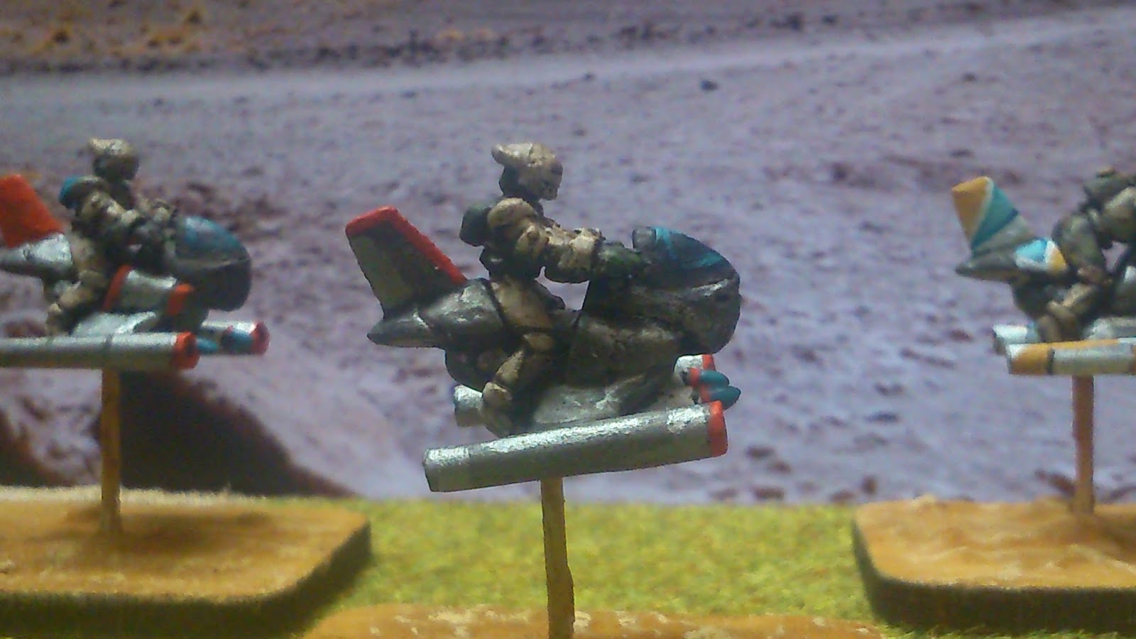 Sci-fi Wargames: The Scene 15mm Sci fi jet bikes