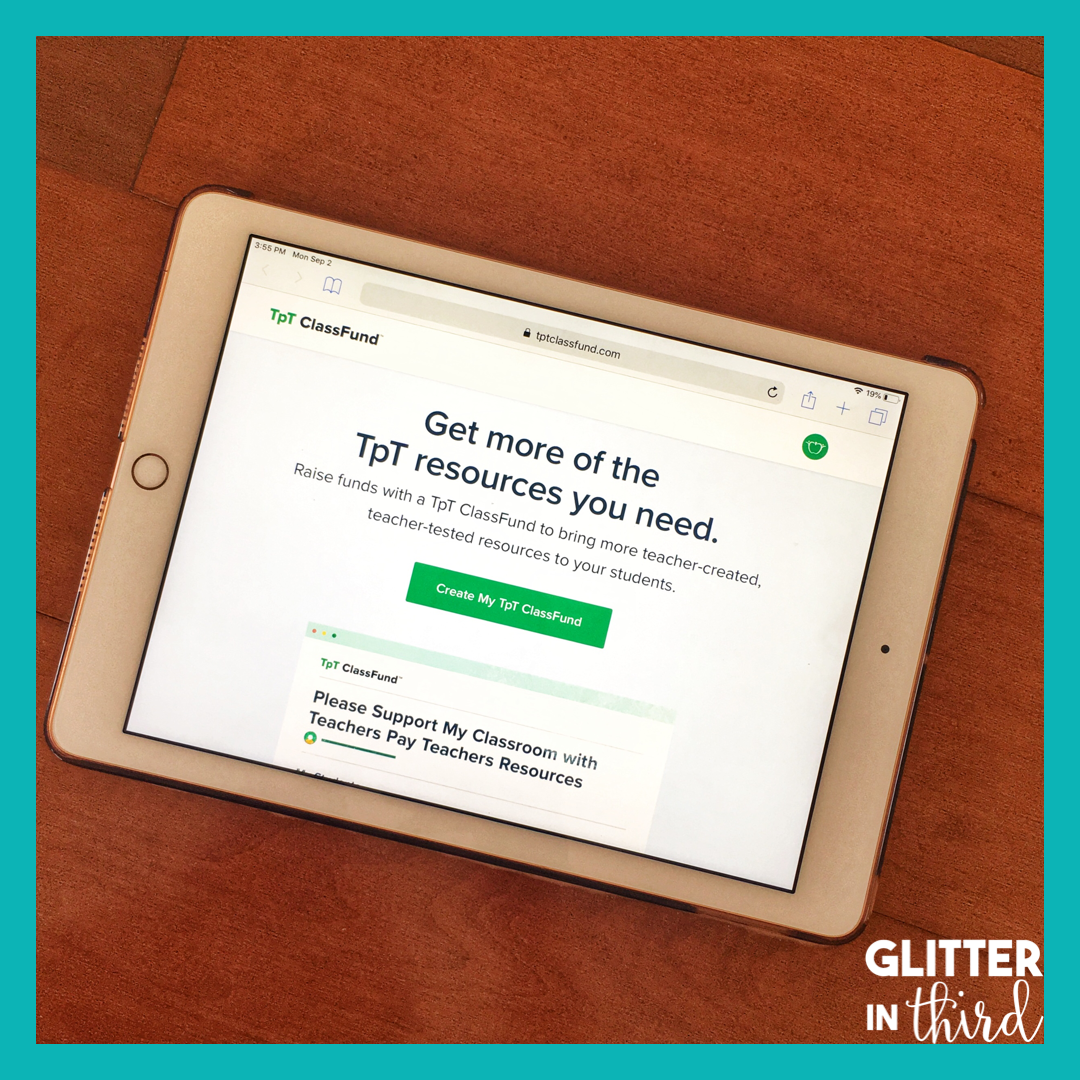 How to use TPT Classfund for MORE classroom resources - Glitter in Third