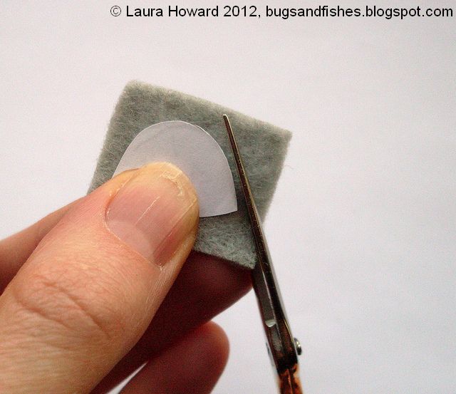Bugs and Fishes by Lupin: How To Cut out Small Felt Shapes