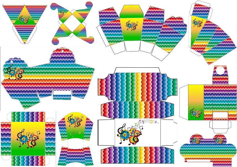 Music Birthday Party: Free Printable Boxes. - Oh My Fiesta! in english