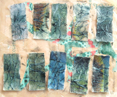 Helen Smith : Artist, Maker: Making textured paper backgrounds... part 2