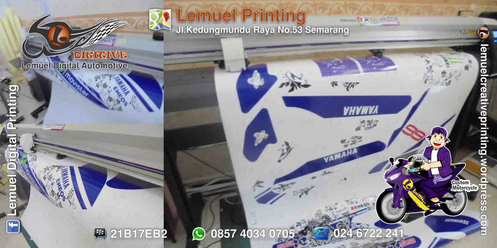 Custom Decal Vinyl Striping Motor Full Body Yamaha NMAX Thema Batik ...