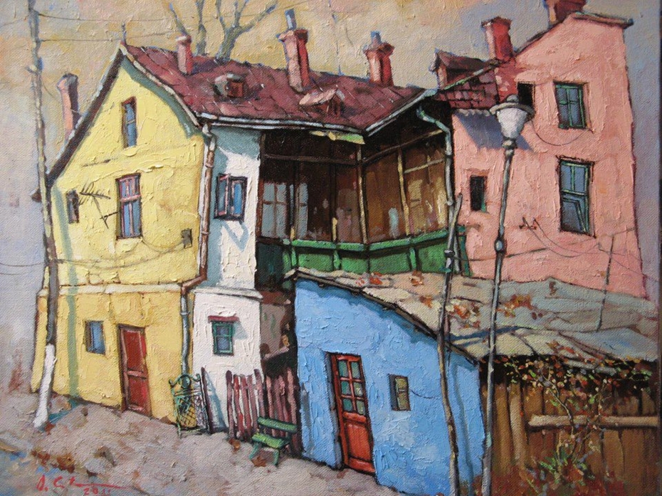 David Croitor, 1958 | Old street of Bucharest | Tutt'Art@ | Pittura ...