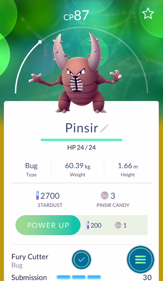 Pokemon Go: Pinsir