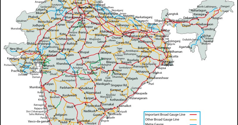 indian railway map and zones