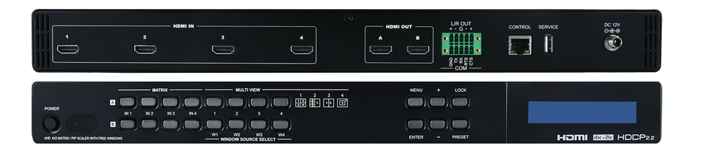 4K UHD+ 4 進 2 出 HDMI 多畫面切換器 ( CDPS-U42HPIP ) ~ 金律視聽工程有限公司