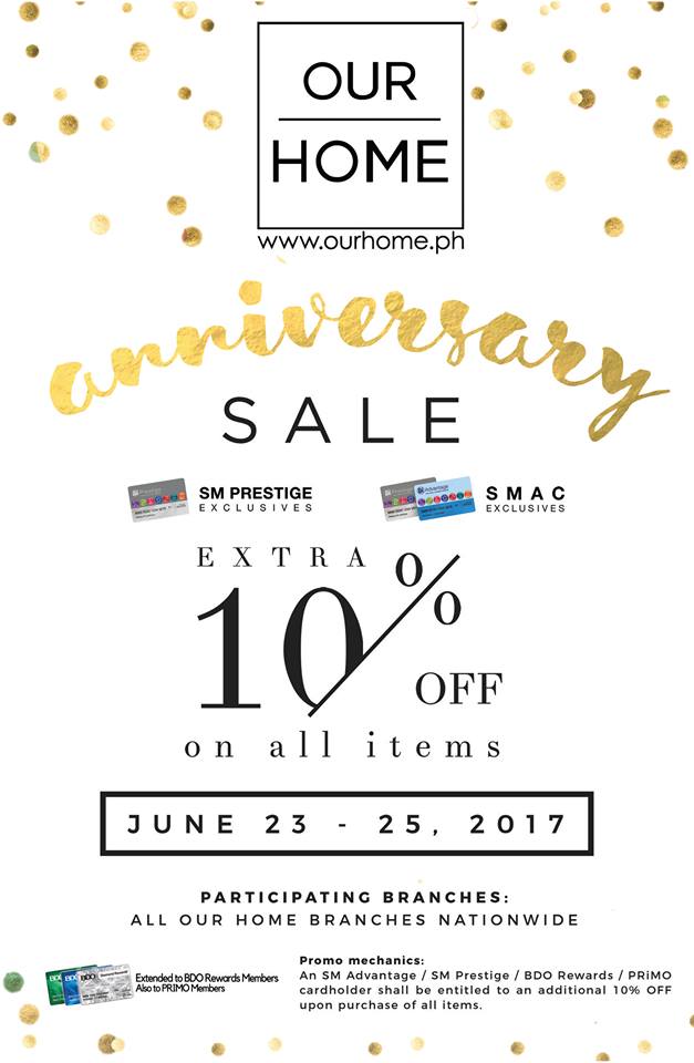 Manila Shopper: Our Home Anniversary SALE: June 2017