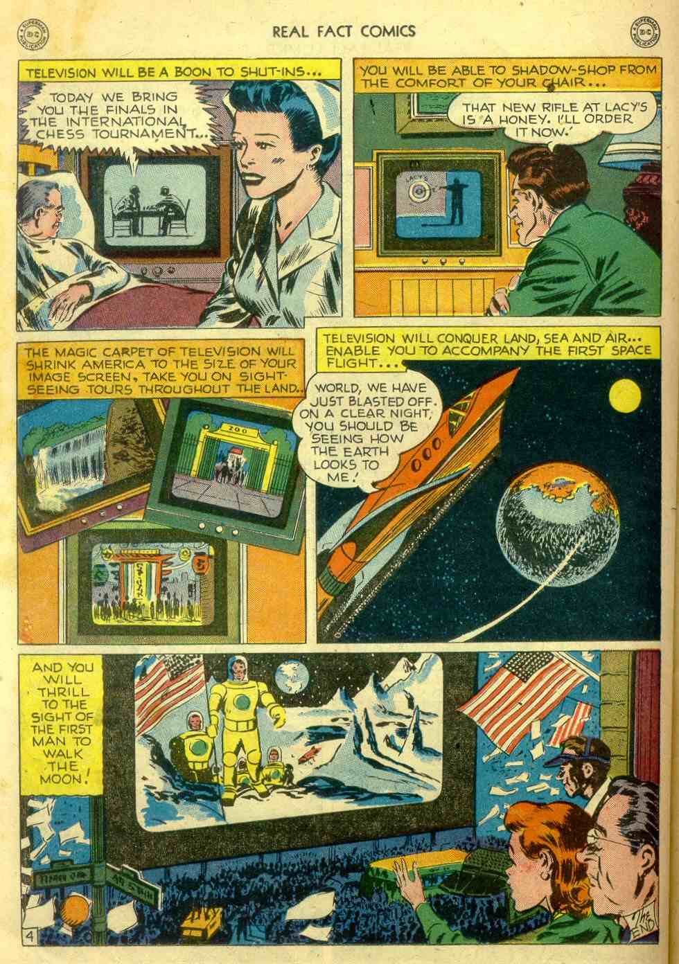 Cartoon SNAP: "How Television Will CHANGE Your Future!" Vintage "Real ...