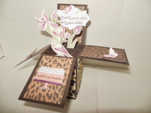Fran's Craft Place: My First box card (birthday theme)