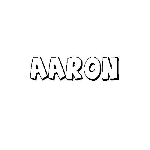 COLOREA TUS DIBUJOS: Nombre Aaron para colorear