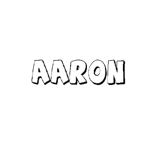 Nombre Aaron para colorear ~ 4 Dibujo