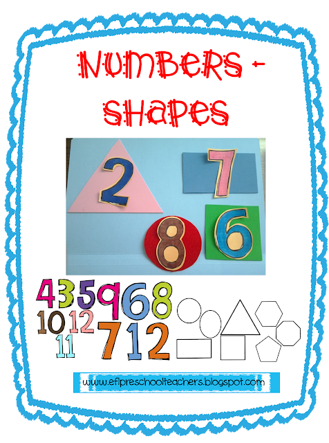 ESL/EFL Preschool Teachers: Shapes and Numbers