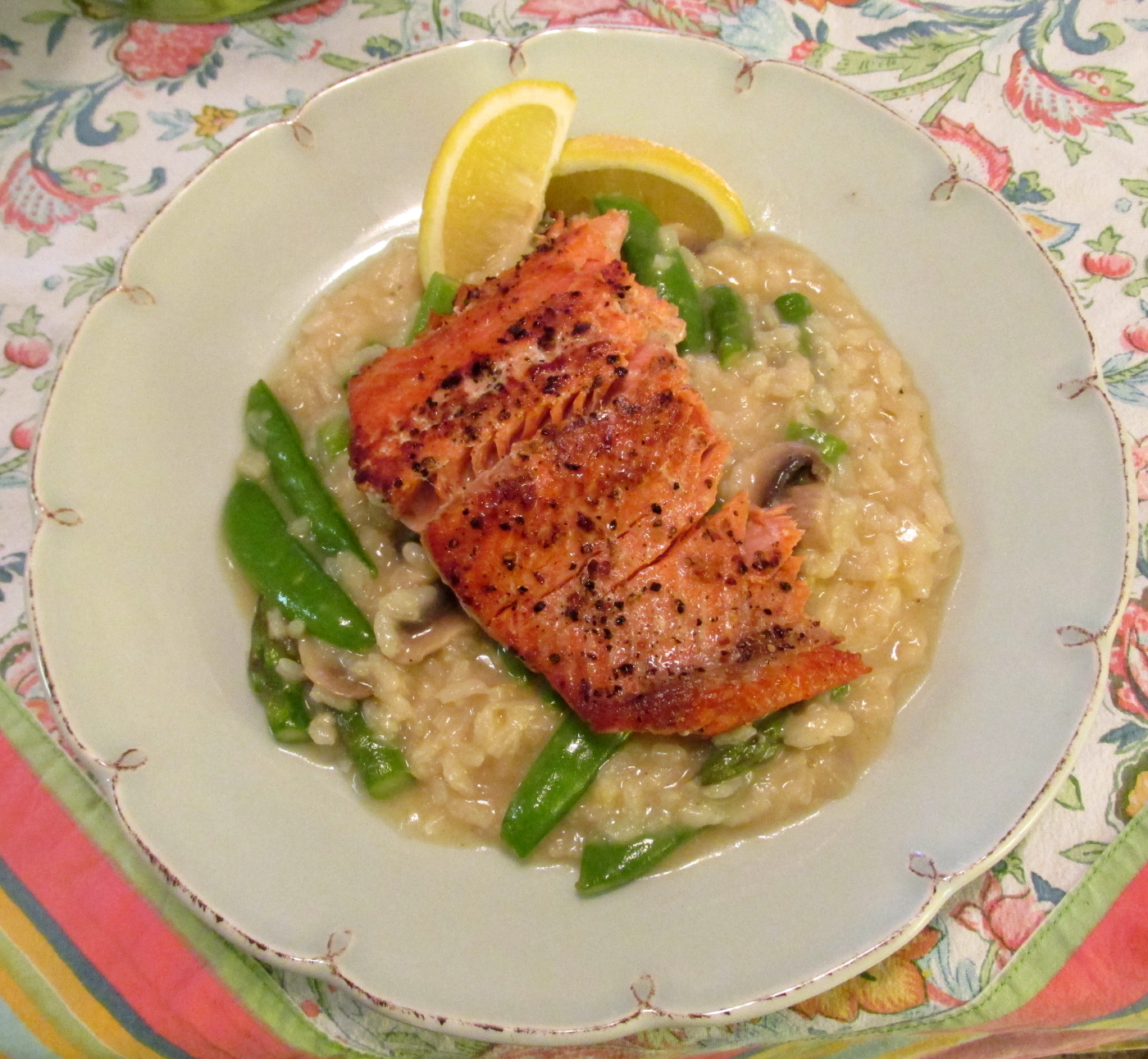 Everything Coastal: Salmon Spring Fresh Risotto