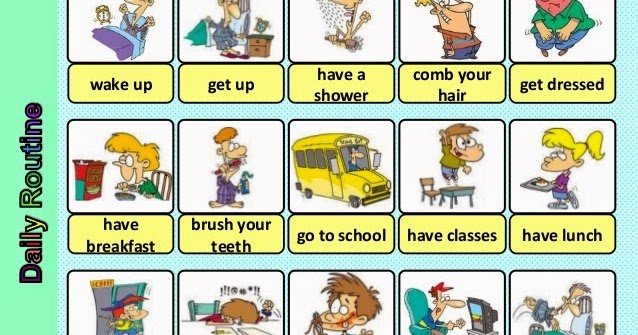 THE ENGLISH CLASSROOM BY MªJOSE MUELA: MY ROUTINES (5th PRIMARY)