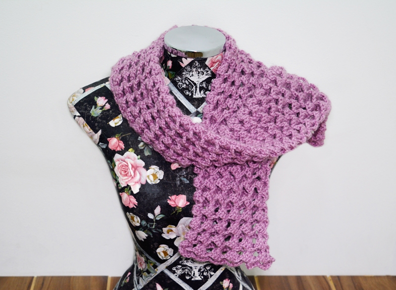Cachecol em crochê passo a passo (2 modelos) ~ Dicas e idéias de crochê