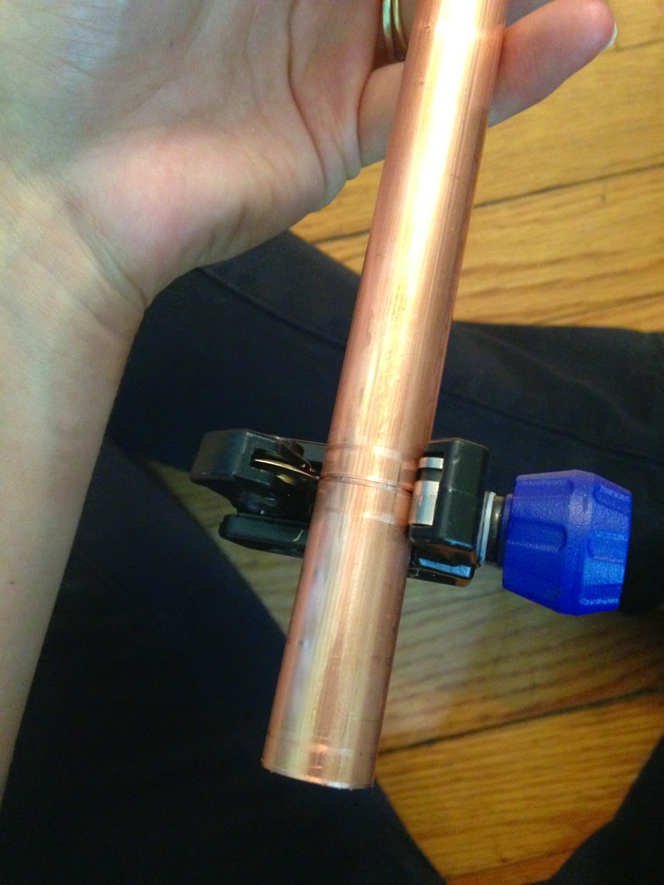 Something Ivory: DIY Marble-Top Copper Plant Stand