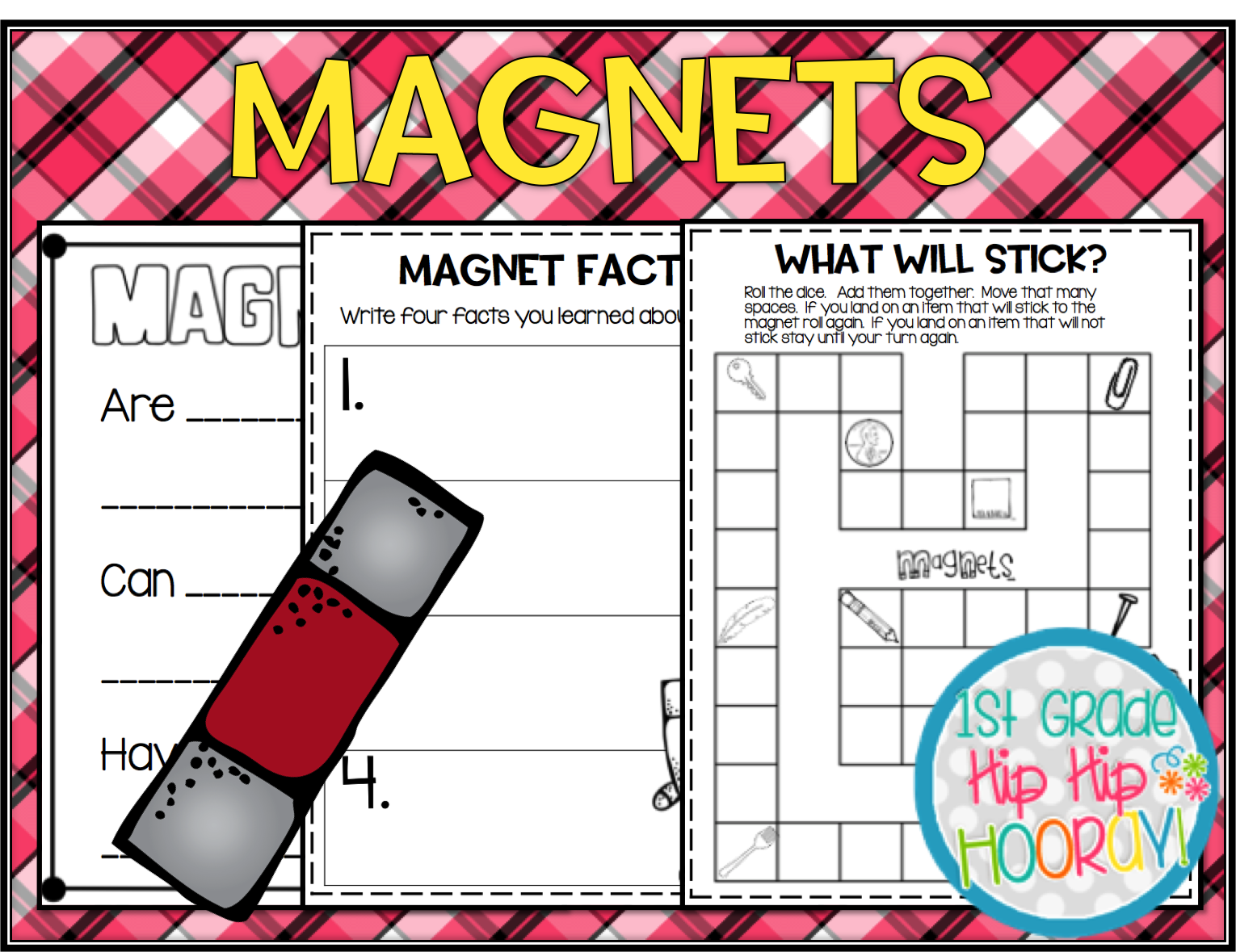 1st Grade Hip Hip Hooray!: Magnets...Let's Stick Together!