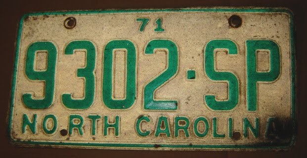 Tim's British Iron: Vintage License Plate for the TR6