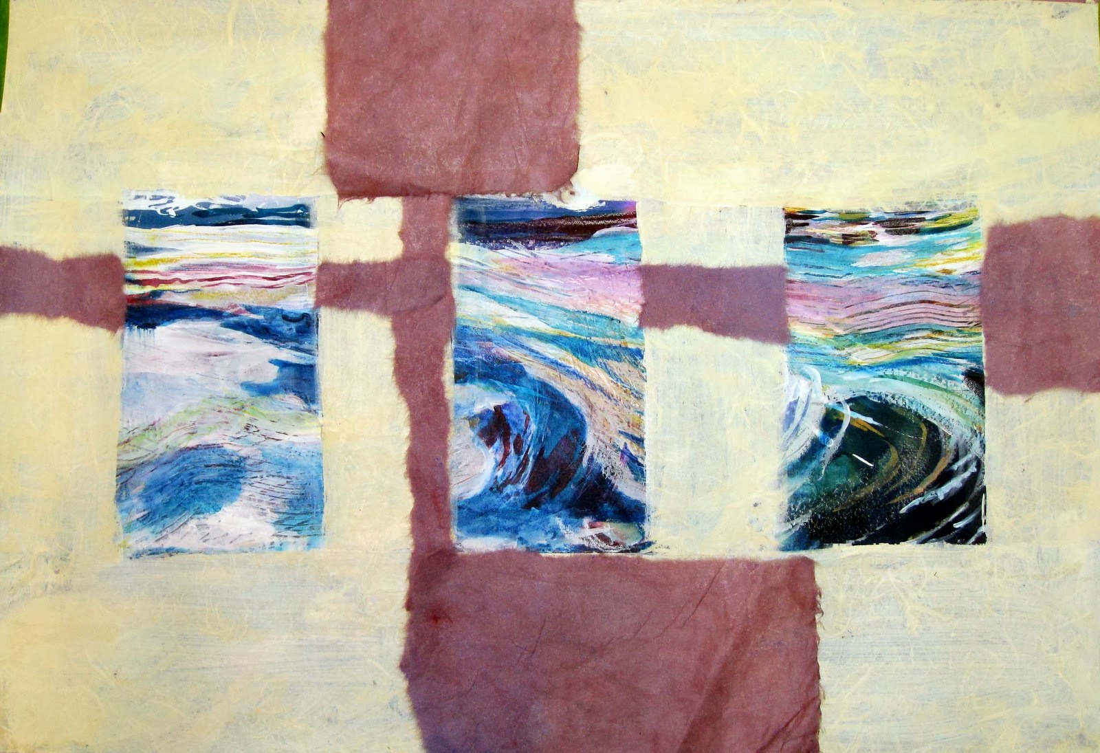 MSGodfreyArt: Transforming a Piece of Paper--River Tapestry #2, Step by ...
