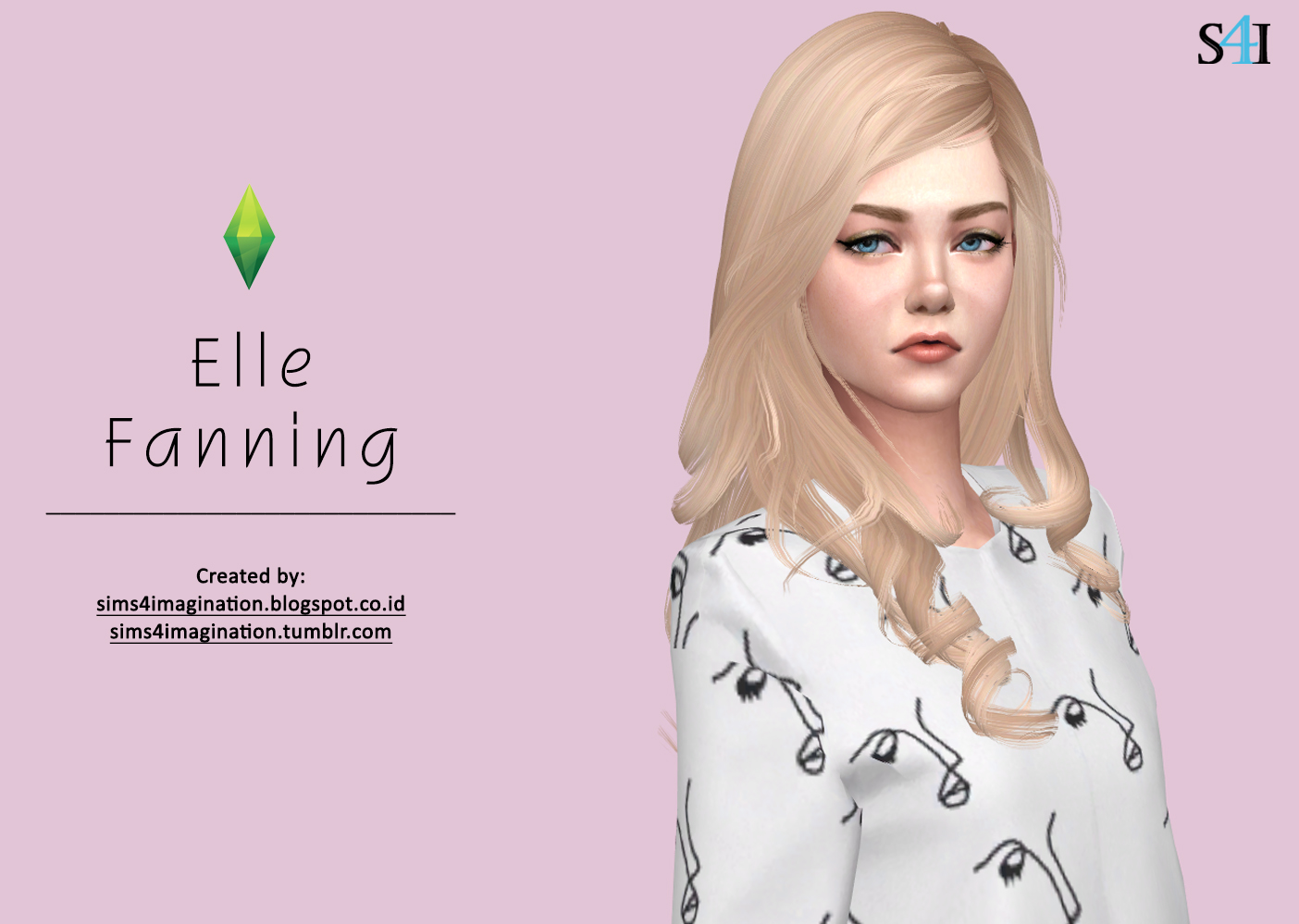 My Sims 4 CAS: Elle Fanning - Imagination Sims 4 CAS