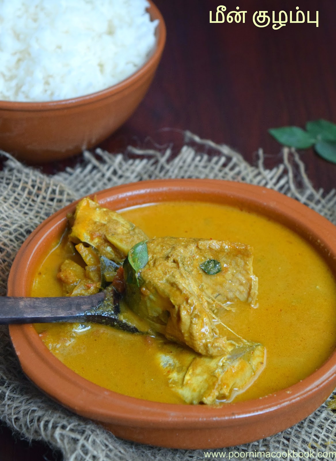 Poornima's Cook Book: Meen Kulambu / Fish Curry with Coconut - Amma's ...