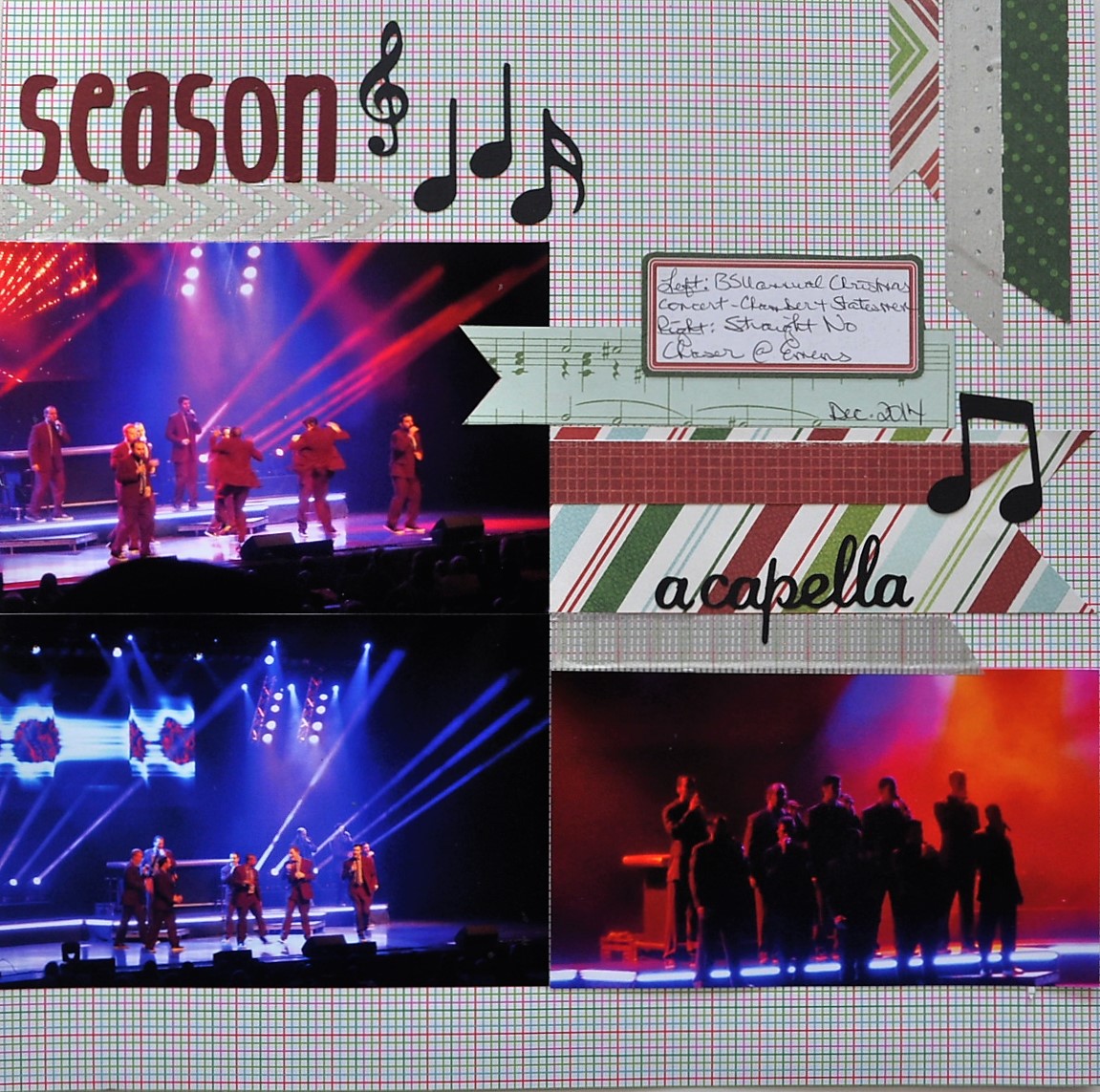 Random Memories: Two Page Scrapbook Layout - "Singing in the Season"